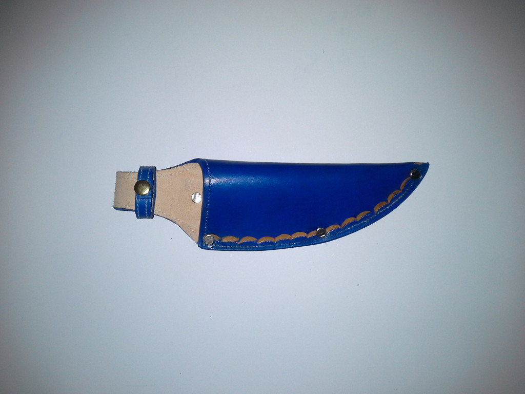Blue Leather Knife Sheath - Enlight Designs